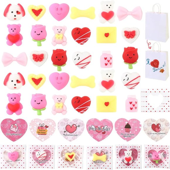 Accessories | 3pack Valentines Day Cards For Kids With Mochi Squishy ...